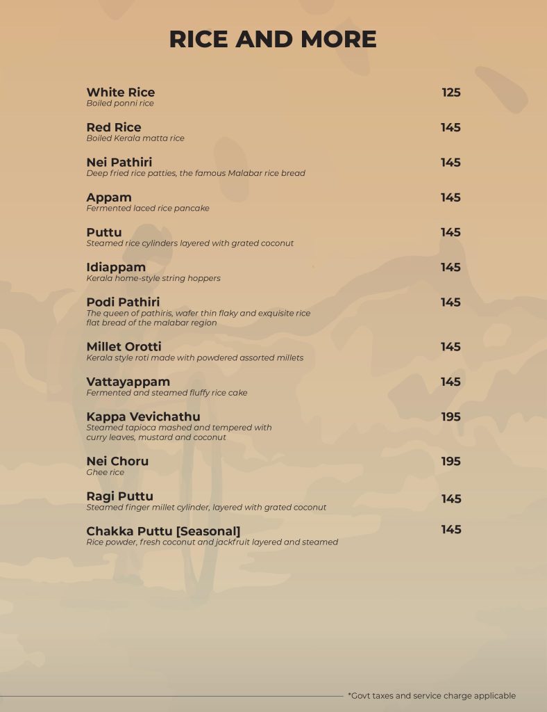 Menu – Kappa Chakka Kandhari