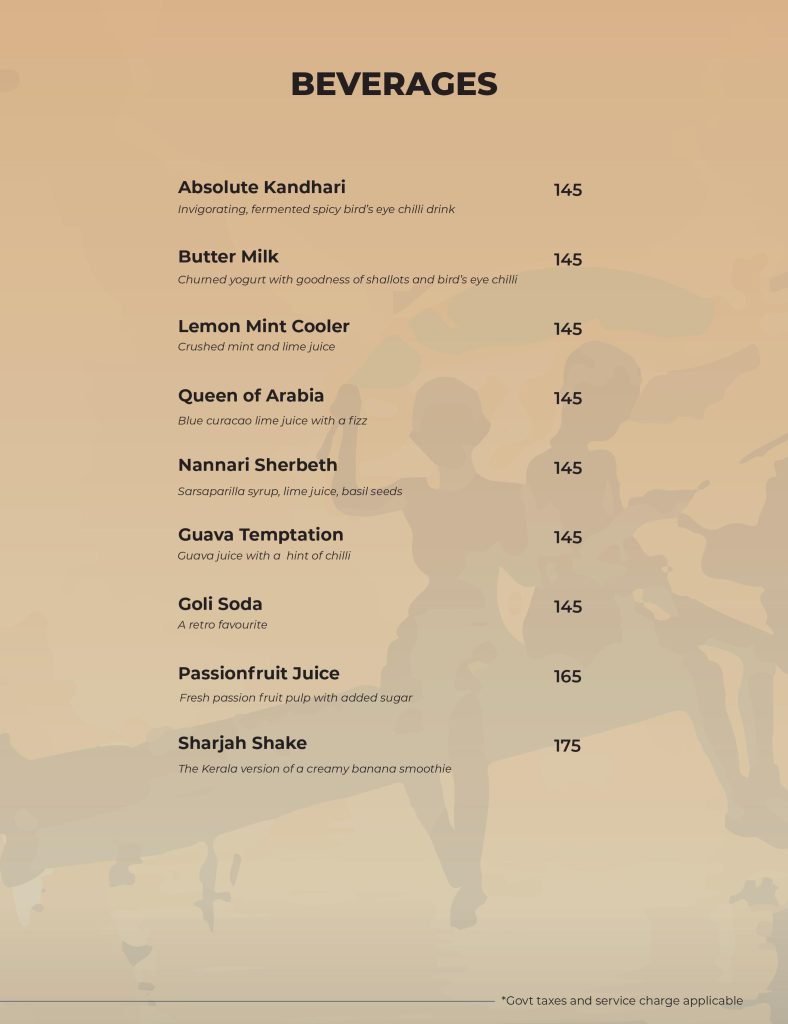 Menu – Kappa Chakka Kandhari