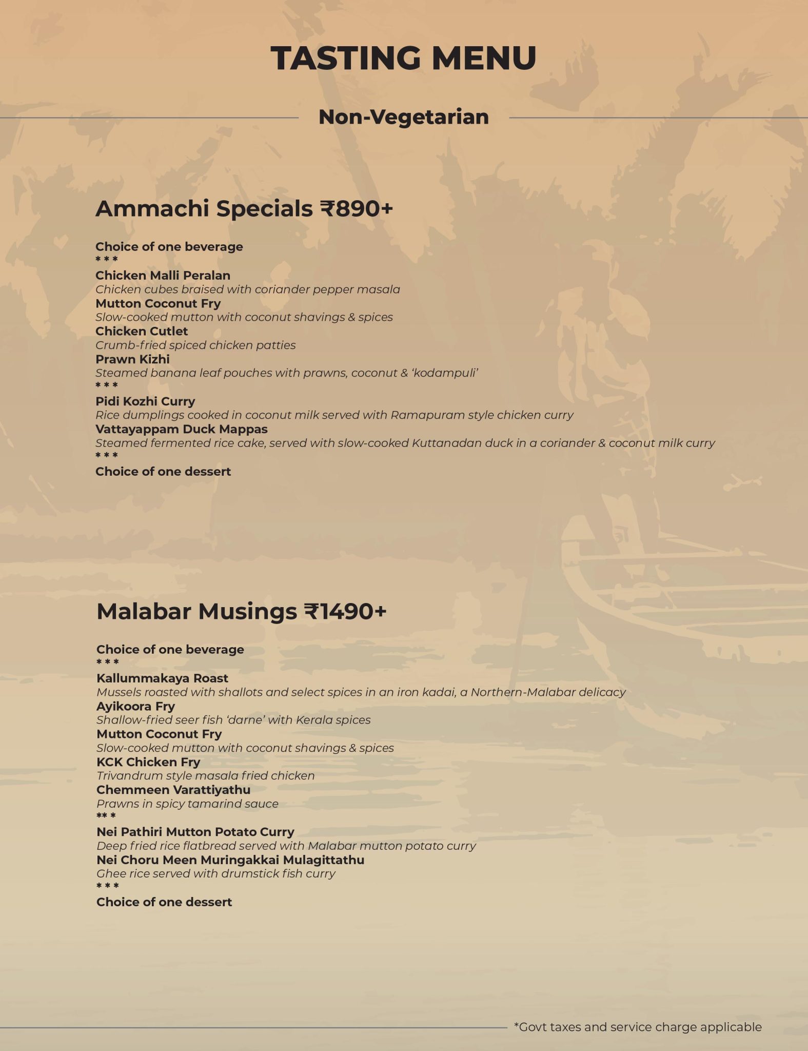 Menu – Kappa Chakka Kandhari